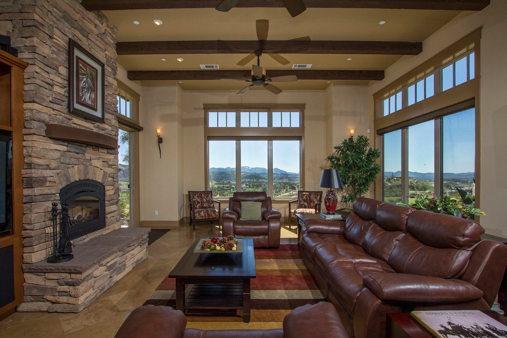 Villa Vernier - Contemporary - Family Room - San Diego - by Wylie ...