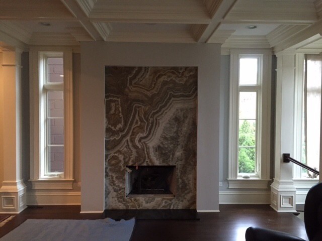 We installed this two slab 2cm onyx with full back light panel ...