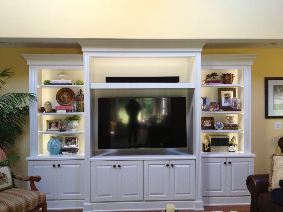 White entertainment center - Traditional - Family Room - Chicago - by J ...