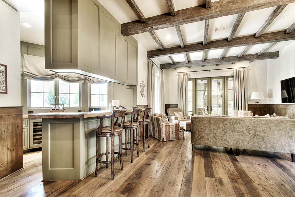 Rustic Wood Coffered Ceiling