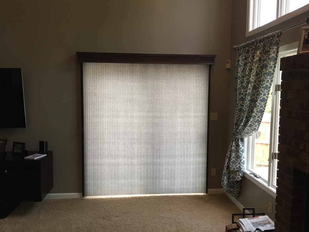Window treatment for sliding glass door - Modern - Family Room - New ...