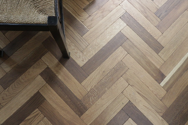 Rustic Mixed Smoked Oak Herringbone - David Parr Visitors Centre ...