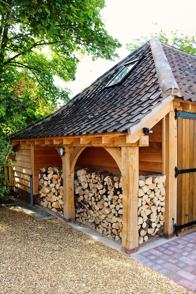 A 2 bay Classic Barn garage, office and gym, all packed into one ...