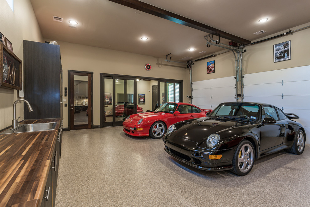 A Luxurious Garage and Man Cave - Traditional - Garage - Houston - by ...
