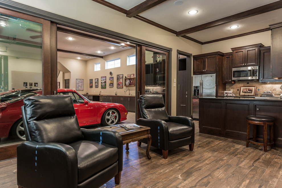 A Luxurious Garage and Man Cave - Traditional - Garage - Houston - by ...