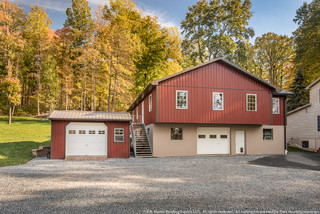 Amish Barn in Red and Bronze Metal Roofing and Siding - Farmhouse ...
