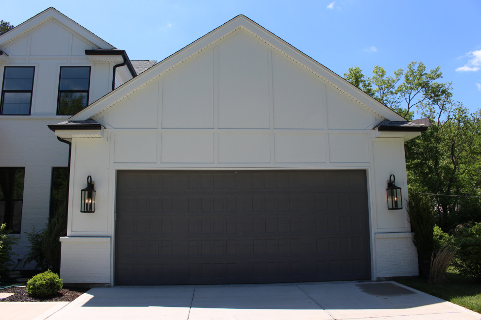 Arctic White James Hardie Panel | Des Peres, MO - Garage - St Louis ...