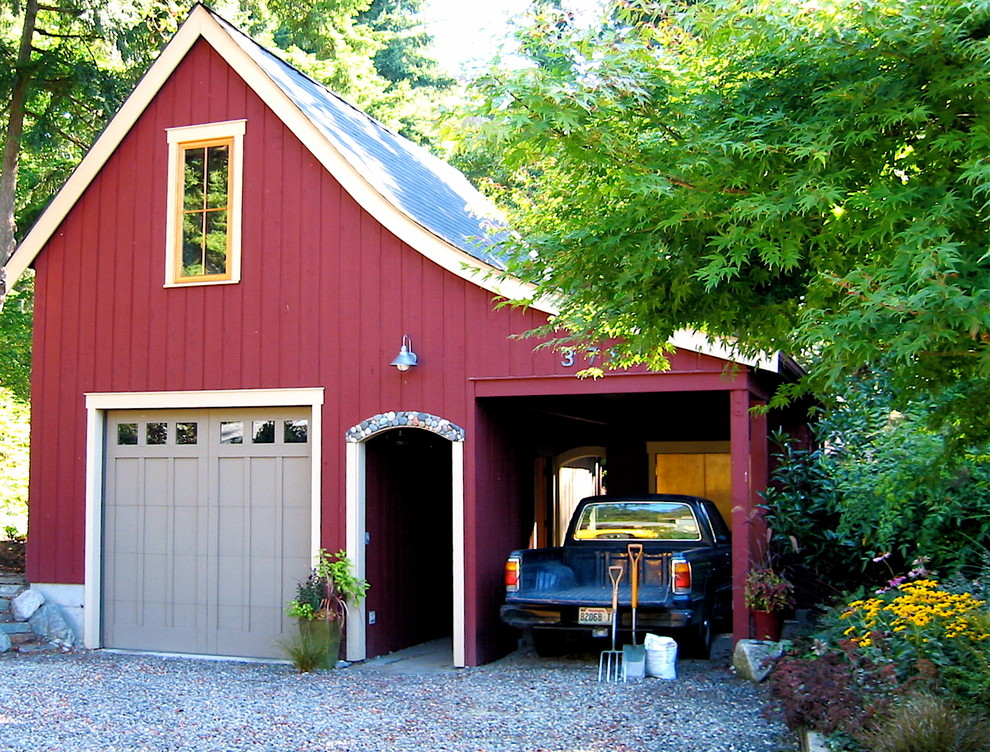 Beach cabin garage - Beach Style - Garage - Seattle - by Mary Jane Rehm ...