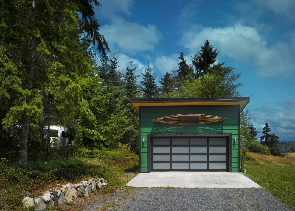 Camino Island Lean-To Garage - Contemporary - Garage - Seattle - by ...