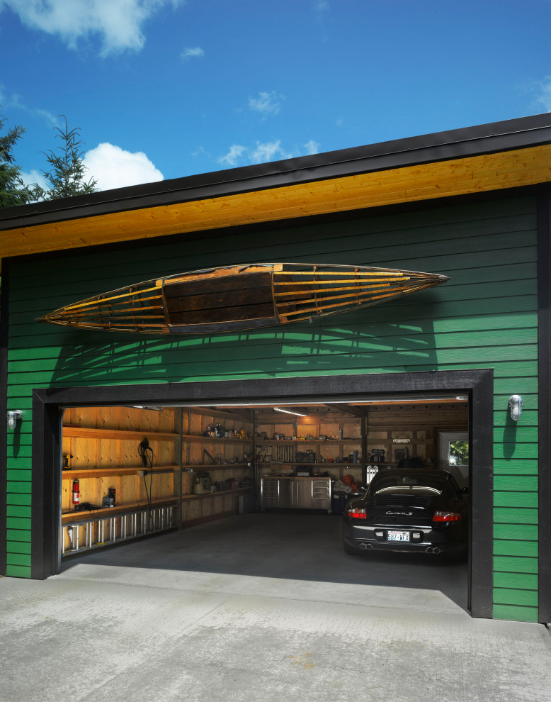 Camino Island Lean-To Garage - Contemporary - Garage - Seattle - by ...