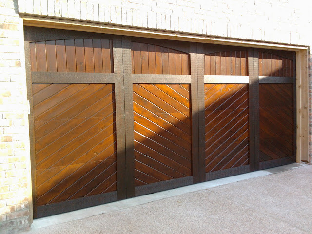 Cedar wood overhead garage doors - Traditional - Garage - Austin - by ...