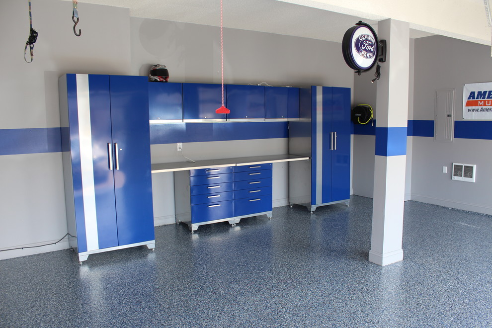 Completed Garage Floors - Contemporary - Garage - Kansas City - by ...