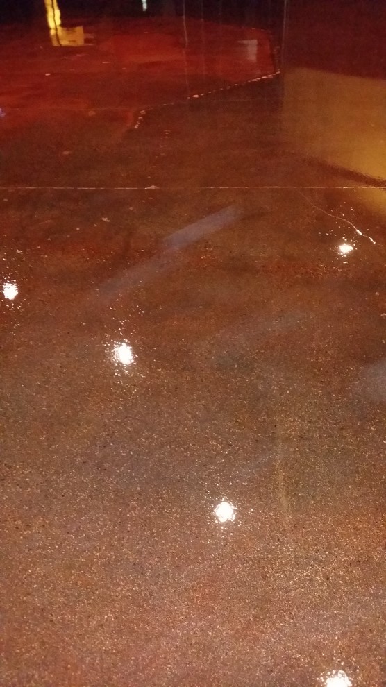 Concrete Stain with Clear Epoxy - Contemporary - Garage - Los Angeles ...