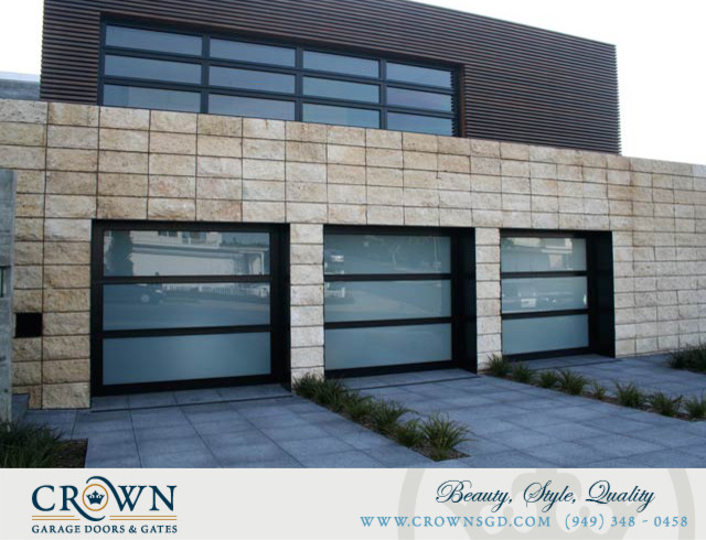 Contemporary Aluminum Glass Garage Door - Contemporary - Garage ...