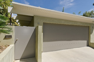 Contemporary Steel Gates and Garage Door - Contemporary - Garage - Los ...