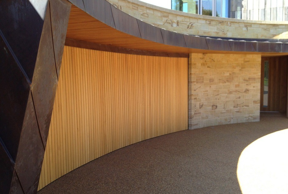 Curved Garage Doors - Contemporary - Garage - Houston - by Rundum Meir ...