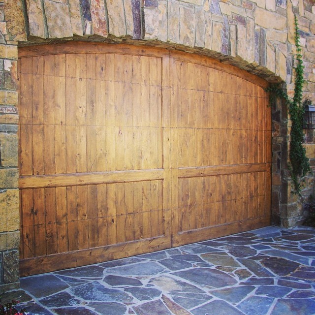 Custom Wood Garage Doors - Rustic - Garage - Los Angeles - by Gates ...