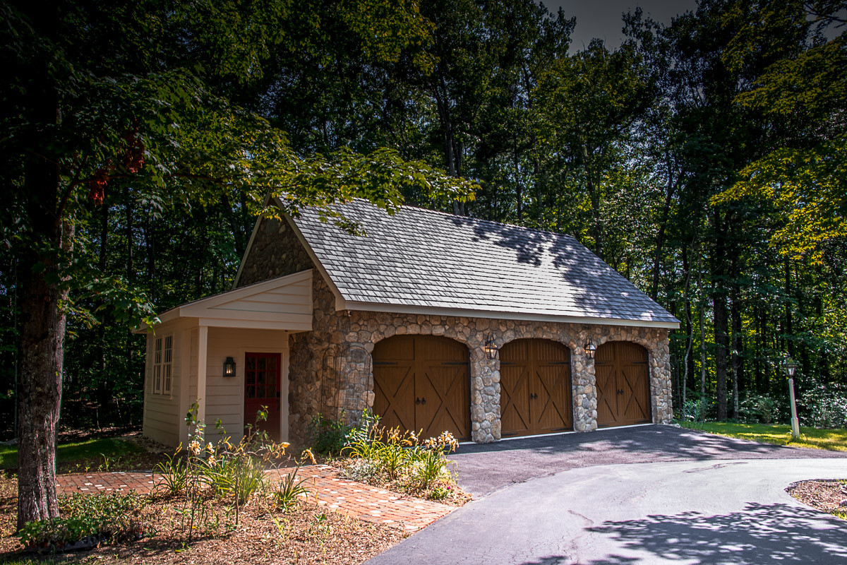 Craftsman Detached Garage Stone