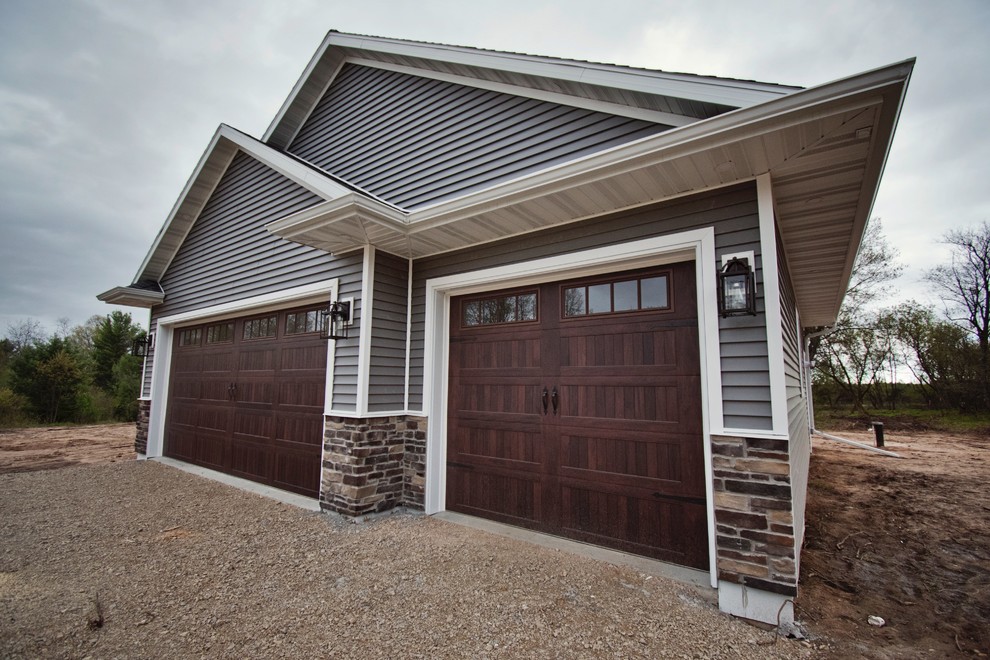 Double Garage Door View - Farmhouse - Garage - Other - by DW3 ...