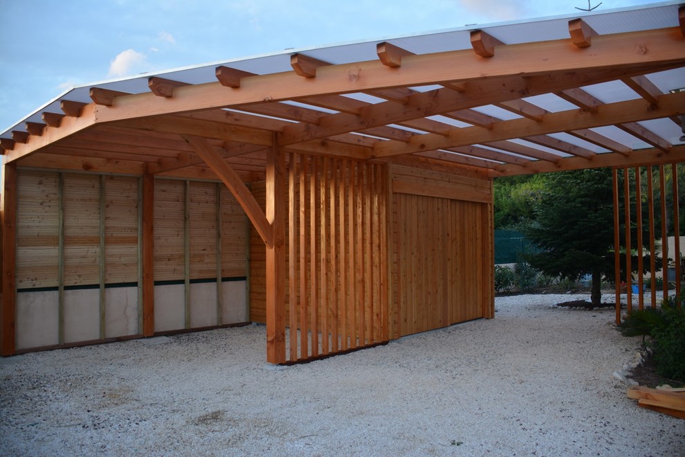 Ensemble double carport, claustras et local de rangement - Modern ...