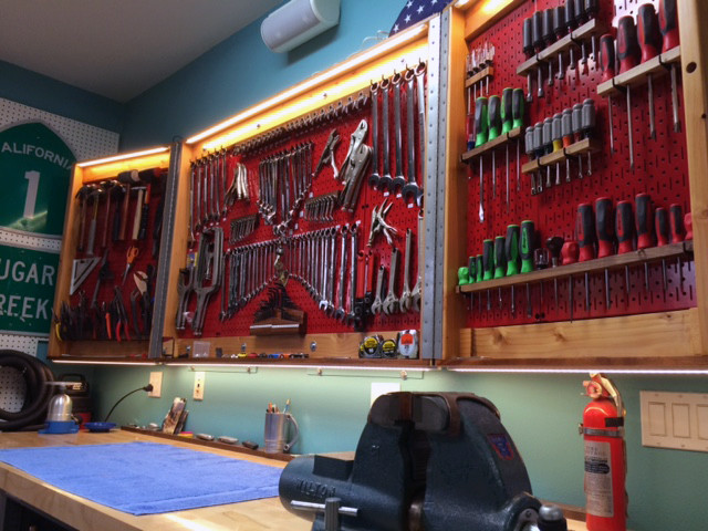 Folding Pegboard Cabinet Doors - Wall Control Red Metal Pegboard ...