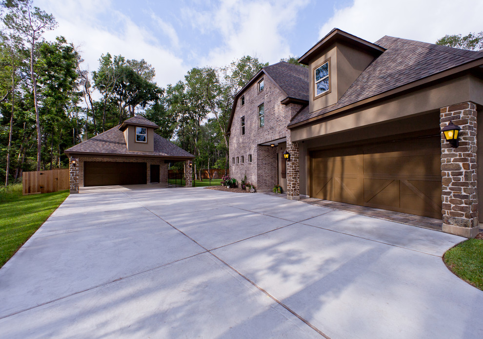 French Country - Custom Home - Kluge - Traditional - Garage - Houston ...