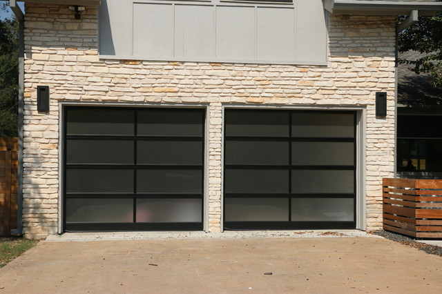 Full-view overhead garage doors - Contemporary - Garage - Austin - by ...