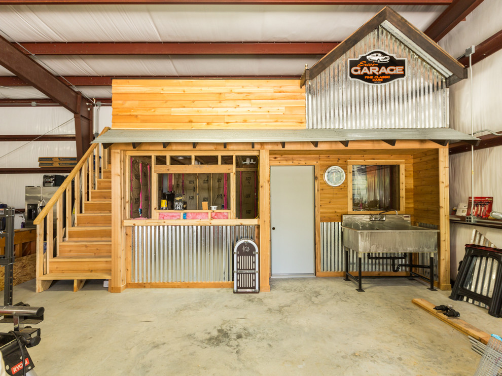 G.A.P. Custom Home - Garage Interior - Rustic - Garage - Houston - by ...