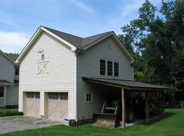 Garage / Barn and Studio with tractor storage - Country - Garage - New ...