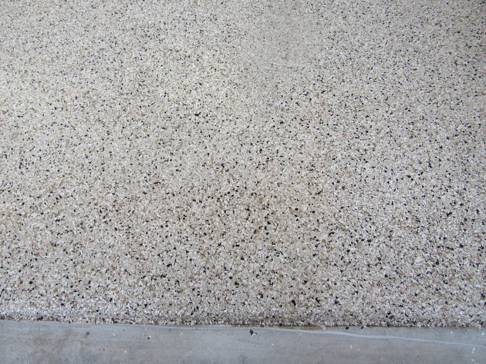 Garage Floor with Crushed Granite Epoxy System - Traditional - Garage ...