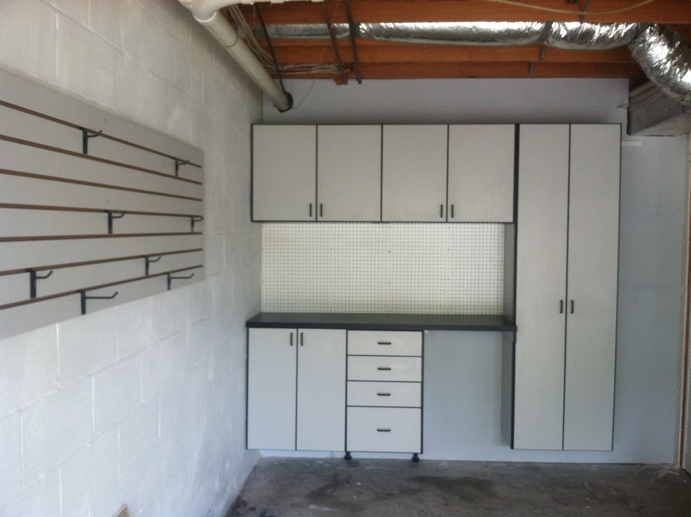 Garage Storage Cabinets with Workbench - Modern - Garage - Birmingham ...