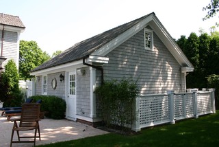 Garage with Small Pool Changing Room - Traditional - Garage - New York ...
