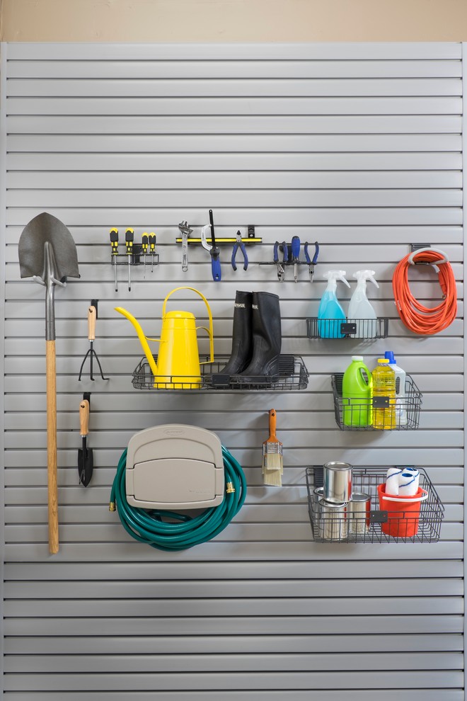 Gardening Supplies Storage on Custom Slat Wall - Garage - Other - by ...