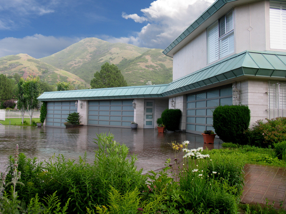 Glass Garage Doors - Contemporary - Garage - Salt Lake City - by Martin ...