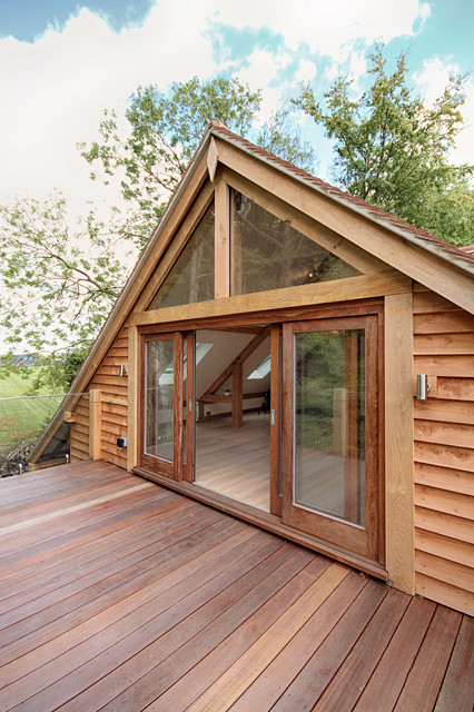 Glazed gable end section on a Classic Barn - Traditional - Garage ...