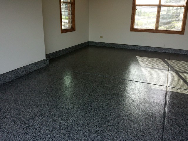 Graphite Epoxy Flooring System - Traditional - Garage - Chicago - by ...