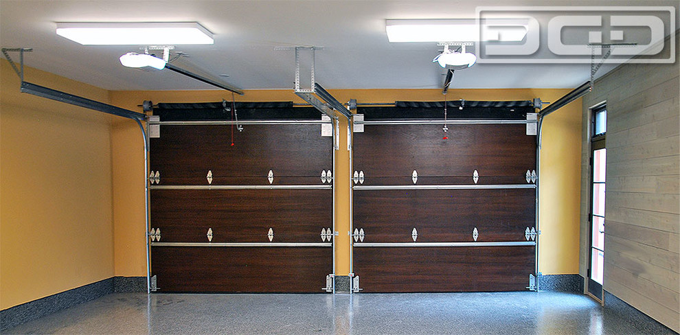 Interior View of Dynamic Custom Garage Doors Installed in a Santa ...