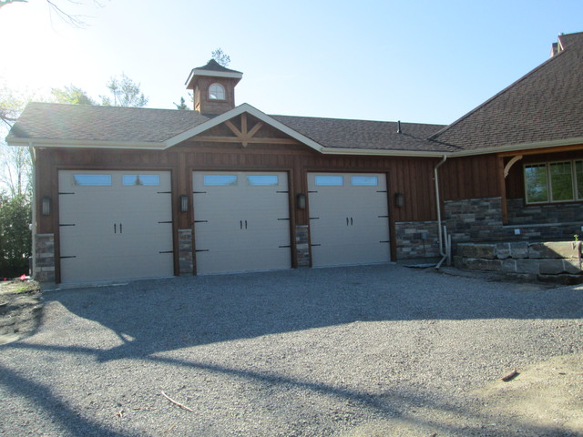 Lakefront Home with Cultured Stone Exterior - Rustic - Garage - Toronto ...