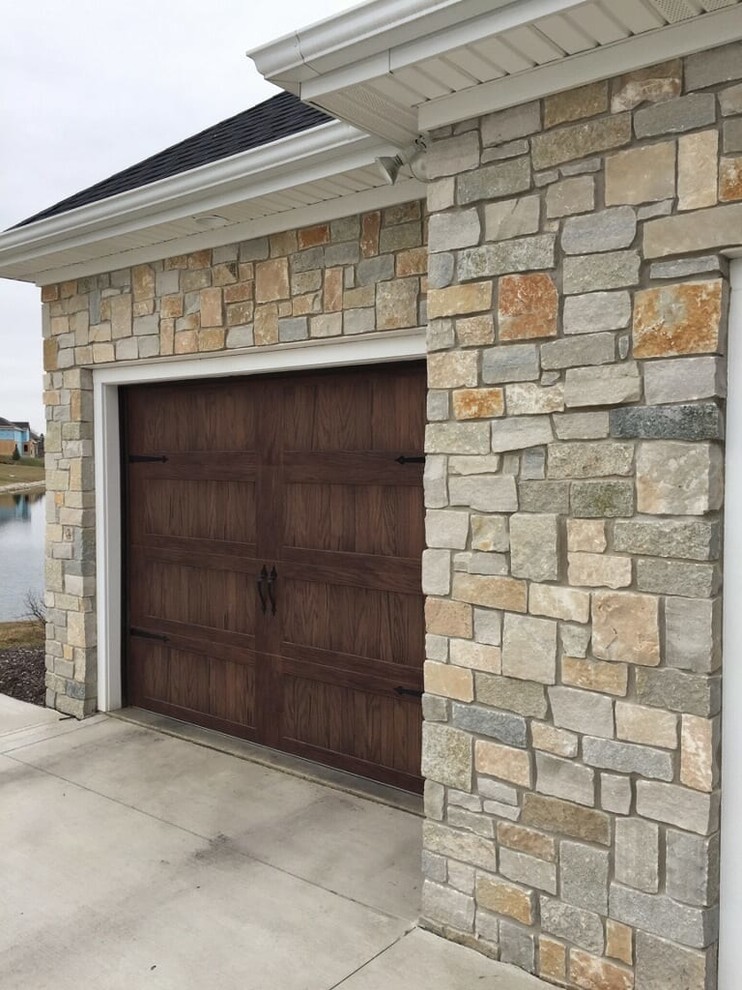 Natural Stone Veneer Garage - Traditional - Garage - Other - by Quarry ...