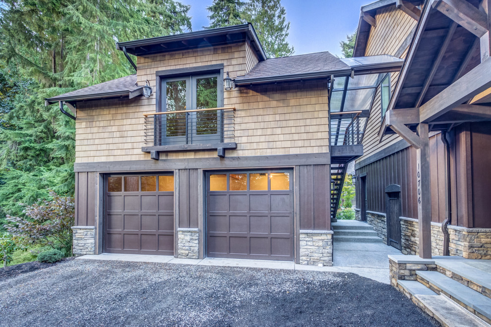 Northwest Craftsman Waterfront Home - Craftsman - Garage - Seattle - by ...