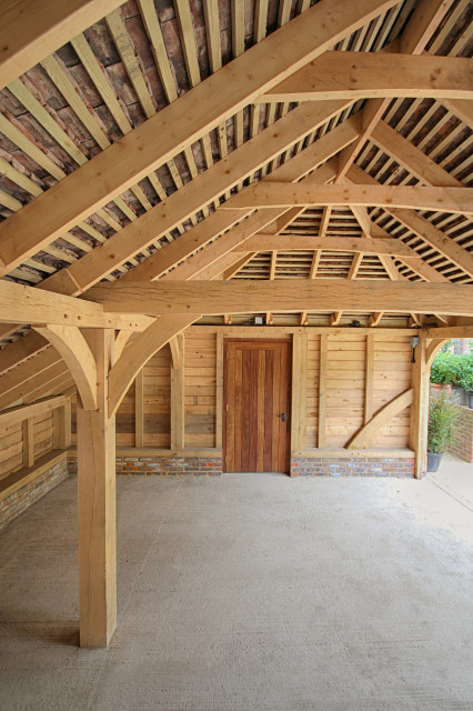 Oak Frame Garage - Traditional - Garage - Sussex - by The Classic Barn ...