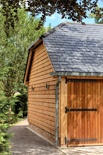Oak Garage L Shaped - Rustic - Garage - by The Classic Barn Company ...