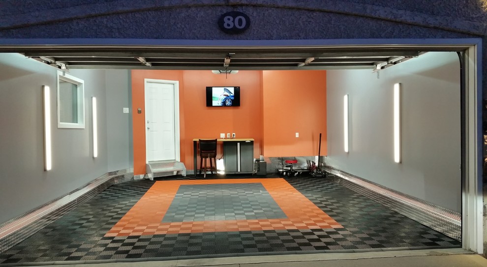 RaceDeck Garage Flooring in Cool Home Garage - Garage - Salt Lake City ...