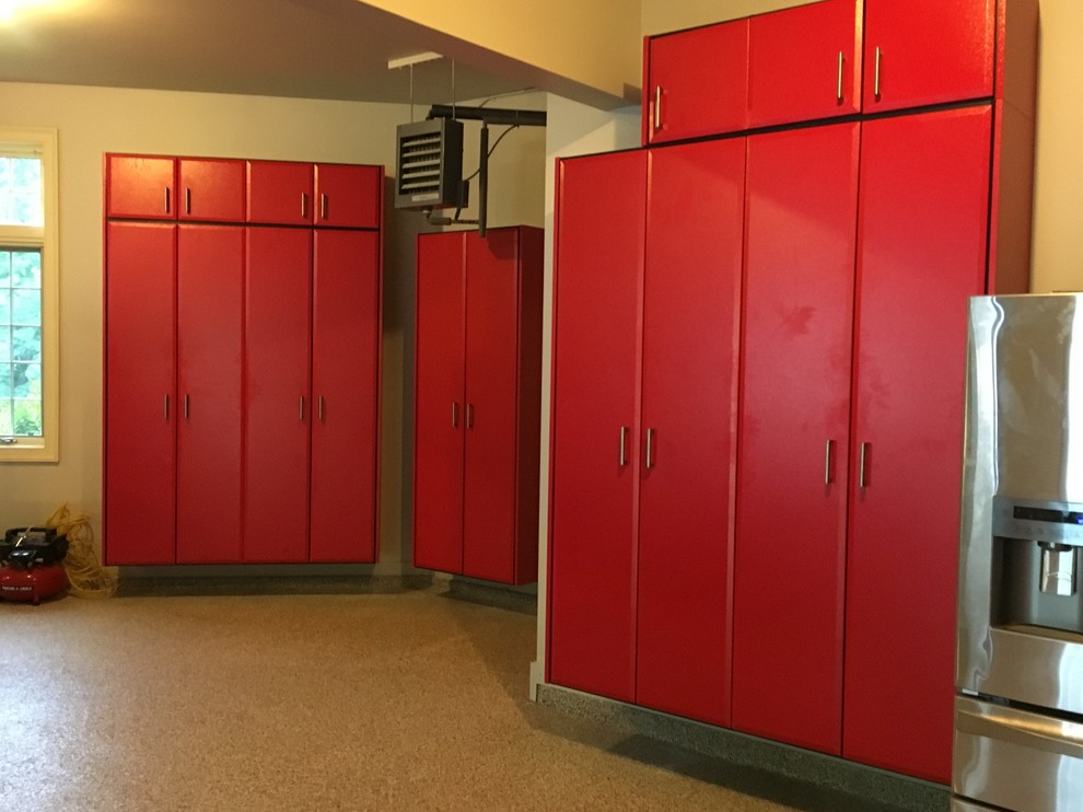 Racing Red Garage storage - Traditional - Garage - Bridgeport - by ...