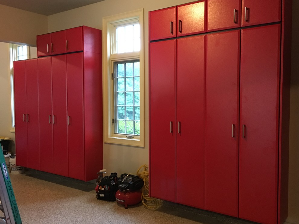 Racing Red Garage storage - Traditional - Garage - Bridgeport - by ...