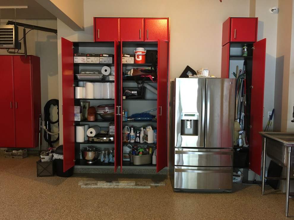 Racing Red Garage storage - Traditional - Garage - Bridgeport - by ...