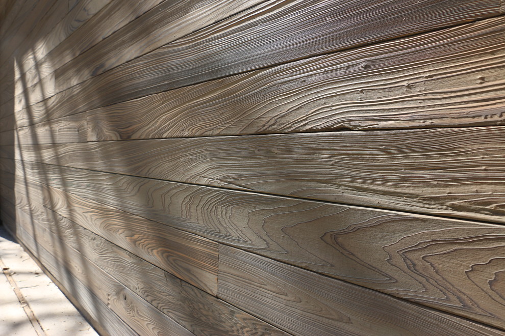 Real wood overhead garage doors - Modern - Garage - Austin - by Cedar ...