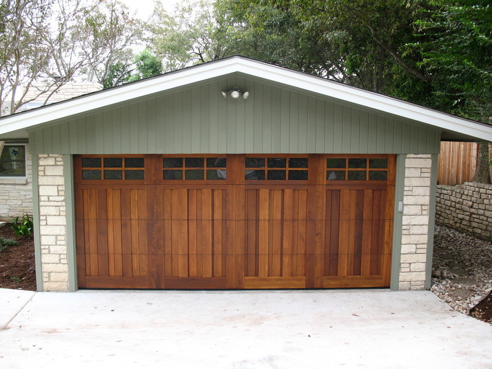 Real wood overhead garage doors - Craftsman - Garage - Austin - by ...