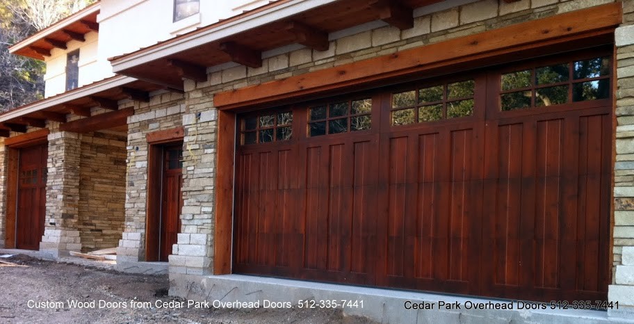 Real wood overhead garage doors - Traditional - Garage - Austin - by ...