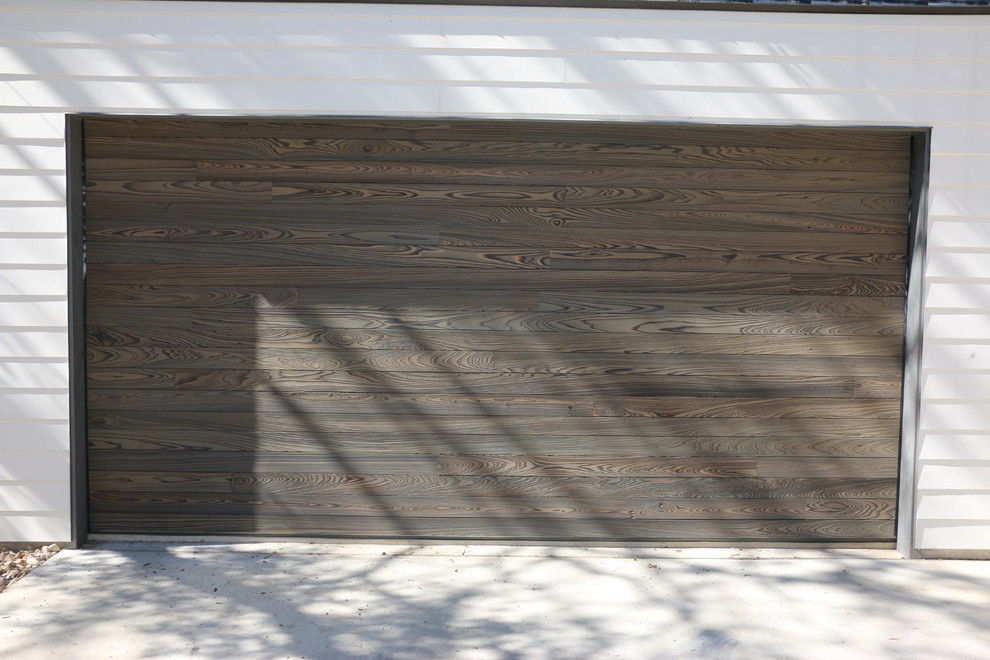 Real wood overhead garage doors - Modern - Garage - Austin - by Cedar ...